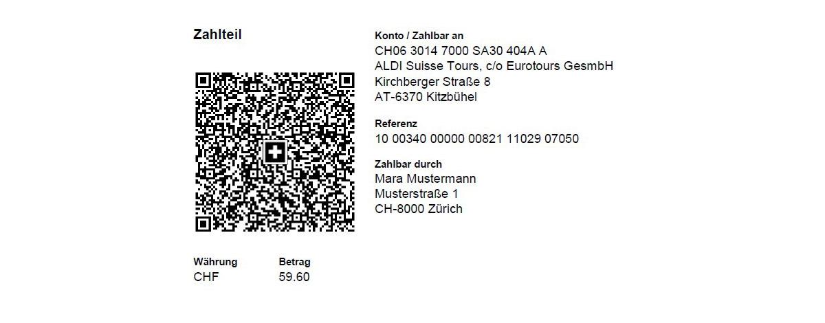 Zahlung mit QR-Code: einfach & schnell bezahlen | ALDI SUISSE TOURS
