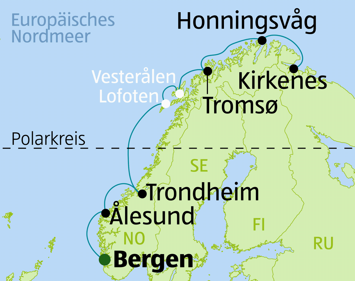 City-Trip & Kreuzfahrt | Schiff der Havila Flotte | Postschiffroute in ...